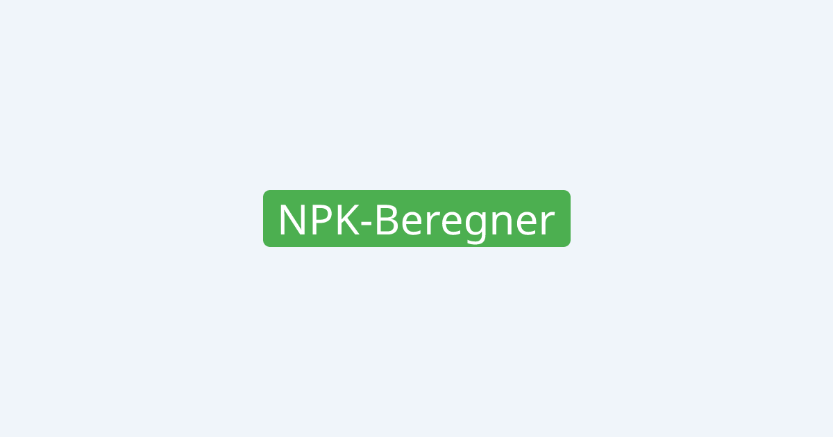 NPK-Beregner
